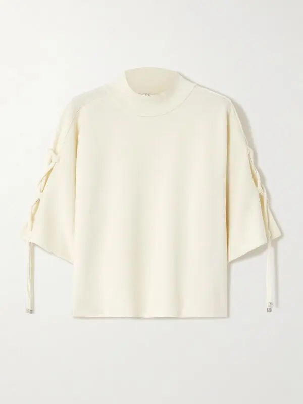 Max Mara Bevanda Lace-up Wool Sweater
