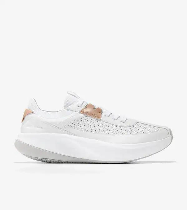 Cole Haan Grandprø All-Day Leather Running Shoes - Optic White-Natural ...