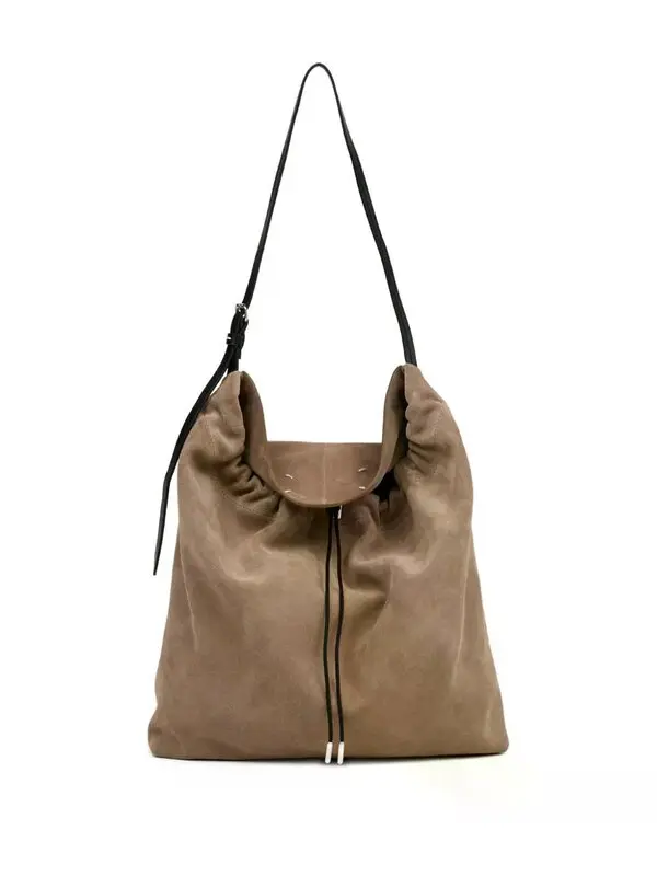 MAISON MARGIELA Drawstring Leather Bucket Bag