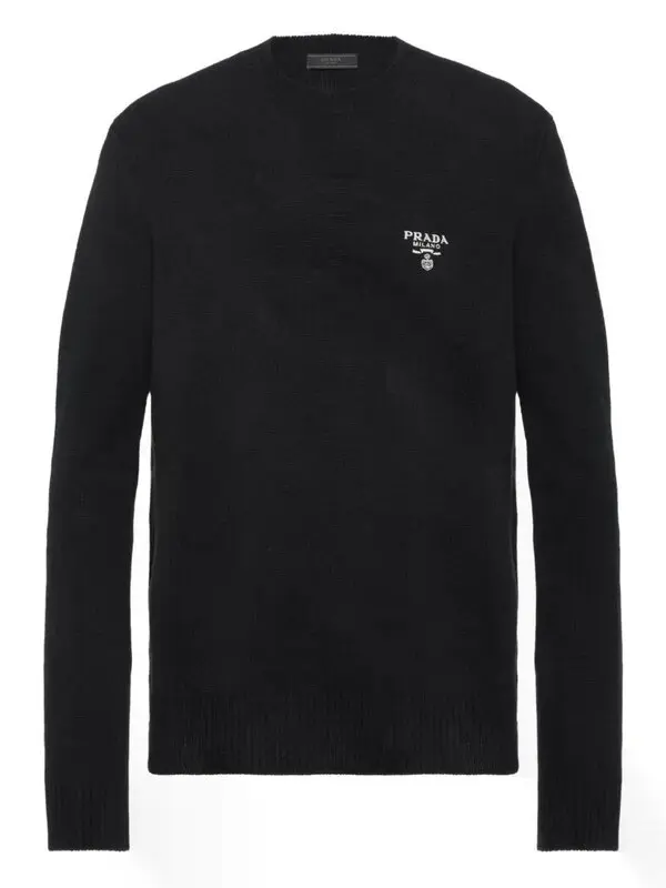 Prada Cashmere Crew Neck Sweater - Black