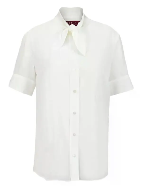 Gucci Tie-fastening Silk Shirt