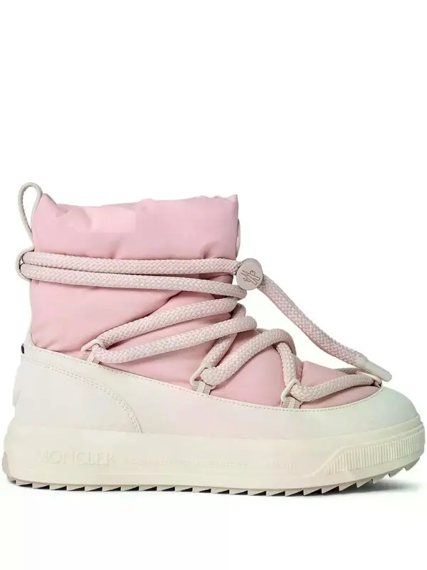 Moncler Lace-up Boots - Pink