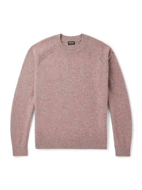 Zegna Oasi Cashmere-blend Crewneck Sweater