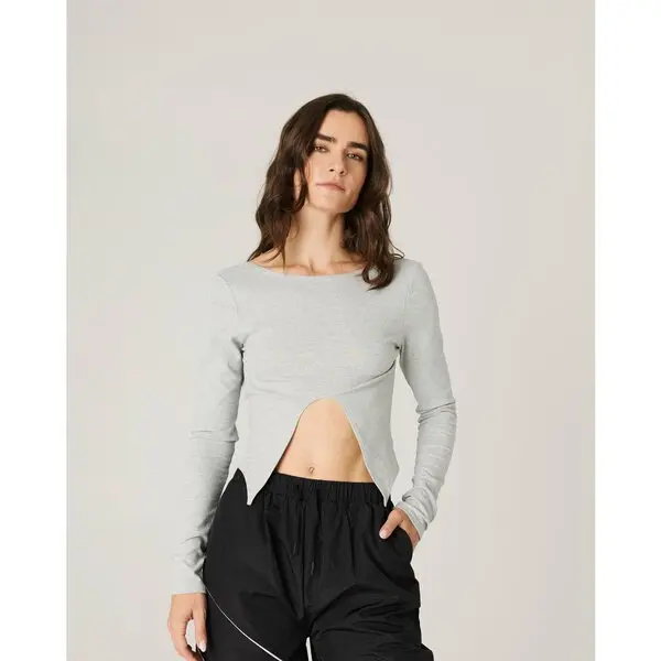 DAUGHTER LESSONS Adjustable Long Sleeve Top - Grey
