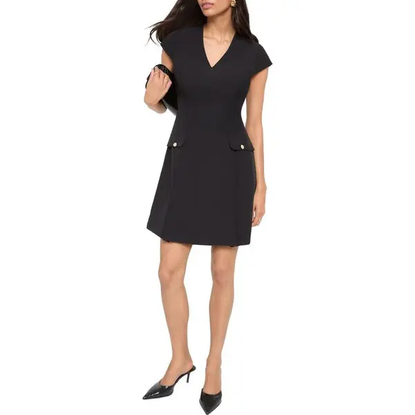 FRIENDS LIKE THESE Cap-sleeve Mini Shift Dress