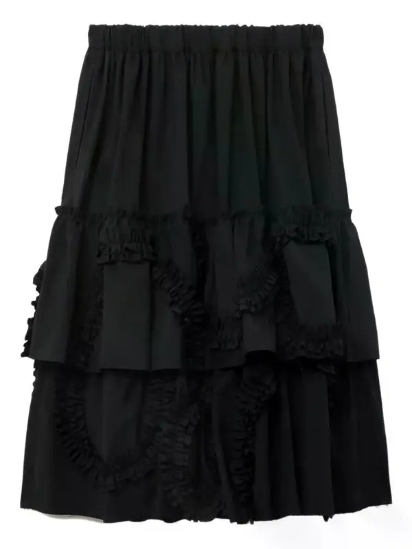 BLACK COMME DES GARÇONS Tiered Midi Skirt