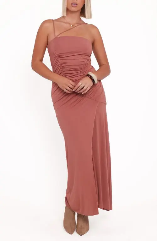 PETAL & PUP Avaline Ruched Maxi Dress