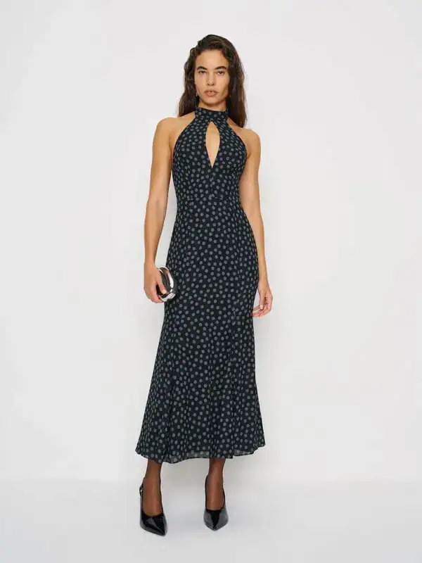 Reformation Noele Dress | Black | 0