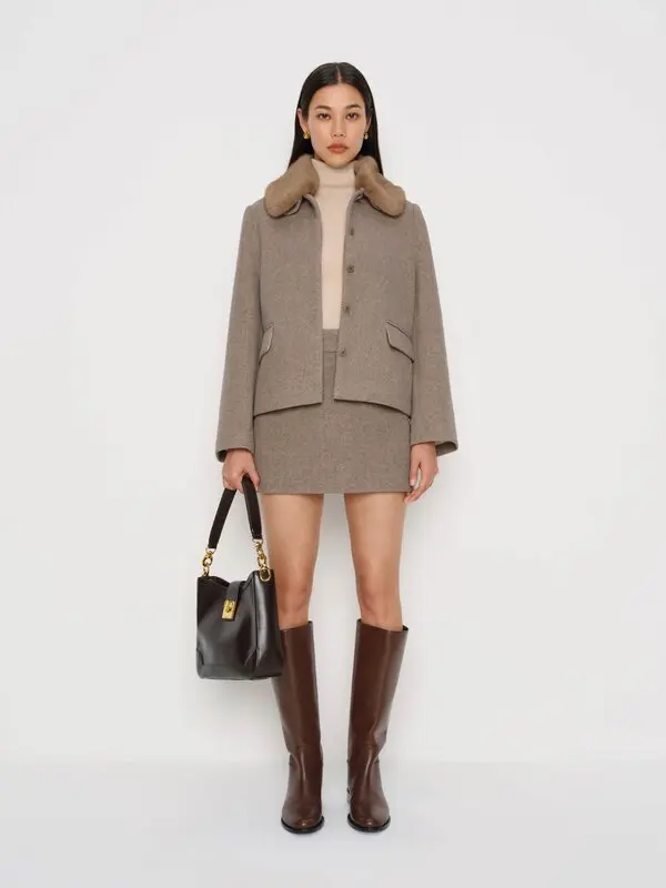 REFORMATION Dolly Jacket - Oatmeal