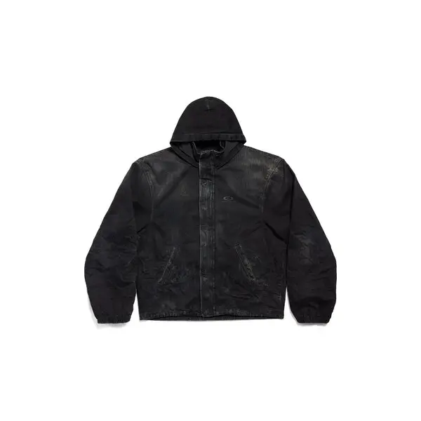 Balenciaga Hooded Workwear Jacket - Black