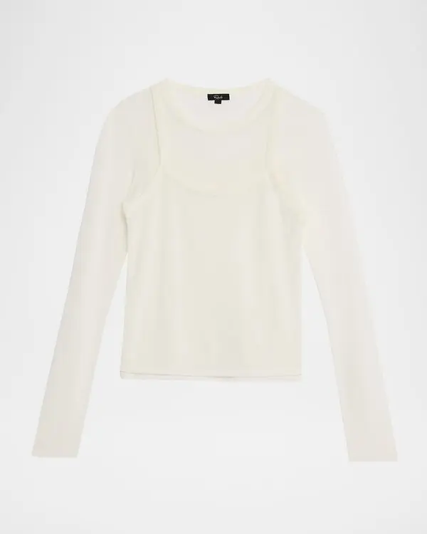 Rails Lovisa Layered Knit Tee - White