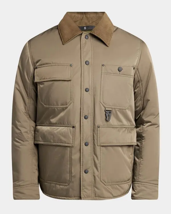 Moncler Waterton Padded Utility Jacket - Medium Green