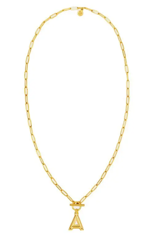 PETIT MOMENTS Paper Clip Initial Toggle Necklace