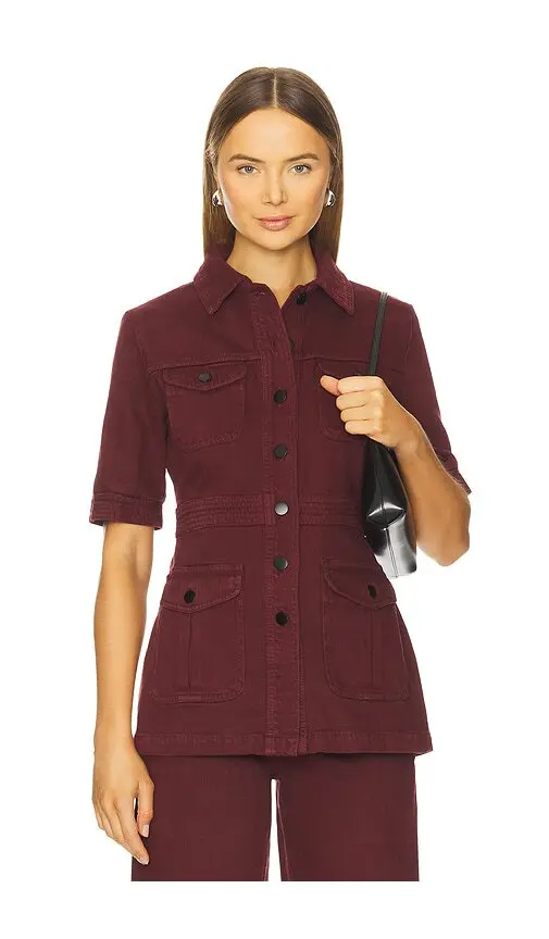 SEVENTY + MOCHI Ani Jacket In Burgundy - Mulberry