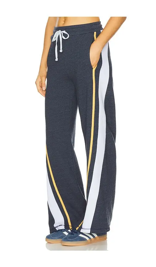 Sundry Wide Leg Athlete Pant - Deep Navy