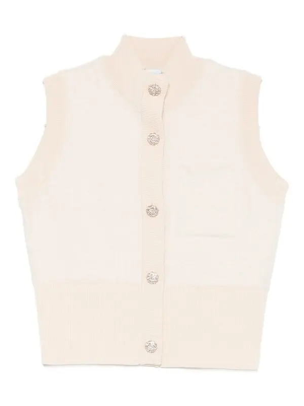 Blumarine Sleeveless Gilet - Beige