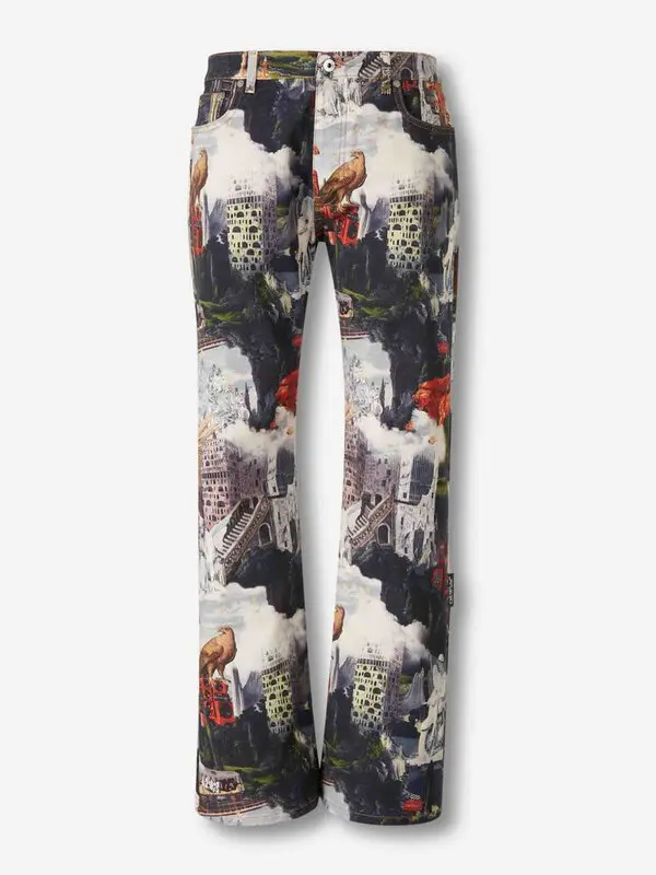 Off-White Flared Jeans - Denim Blue