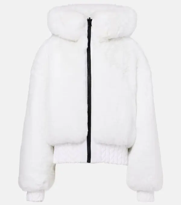 Goldbergh Indira Reversible Faux Fur Ski Jacket - White
