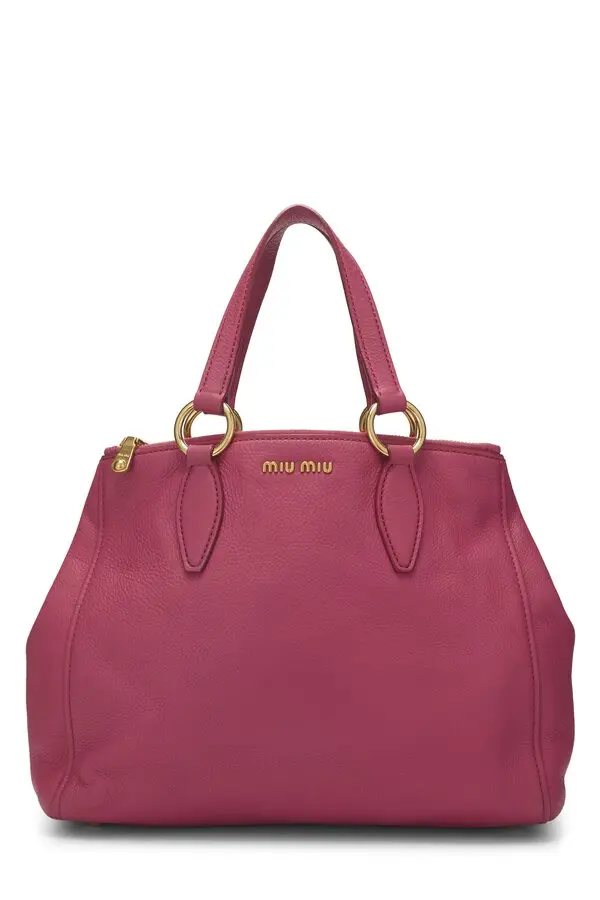 Miu Miu Vitello Daino Double Zip Tote