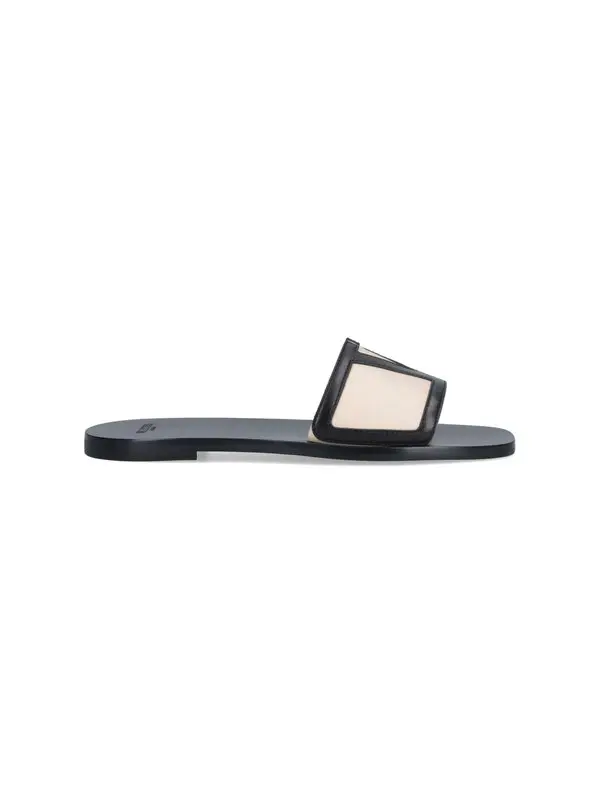 Valentino Garavani Slide Sandals - Cream