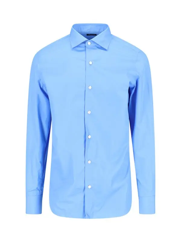 FINAMORE 1925 Slim Fit Shirt - Light Blue