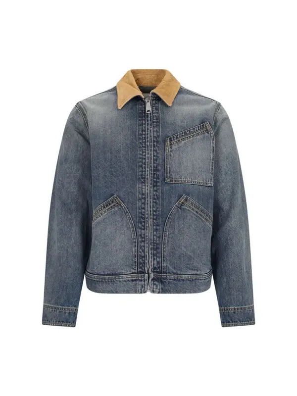 Alexander McQueen Denim Zip Jacket - Blue
