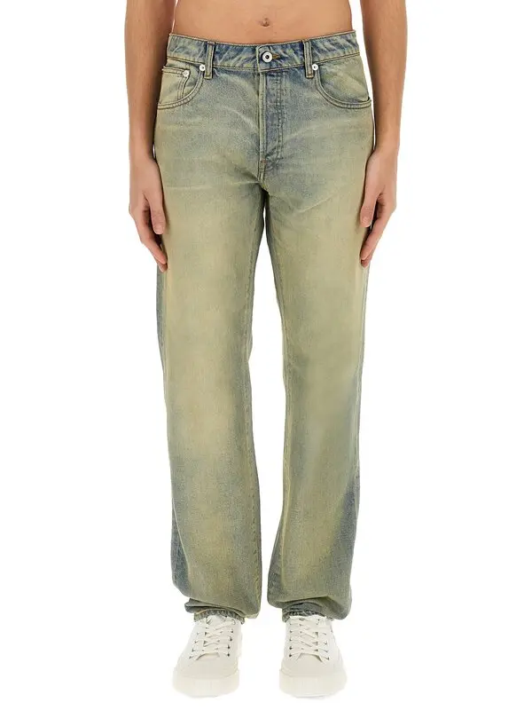 Kenzo Slim Bara Jeans Drawn Varsity - Denim