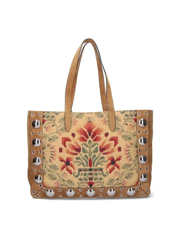 Valentino Garavani Nellcôte Large Tote Bag - Brown