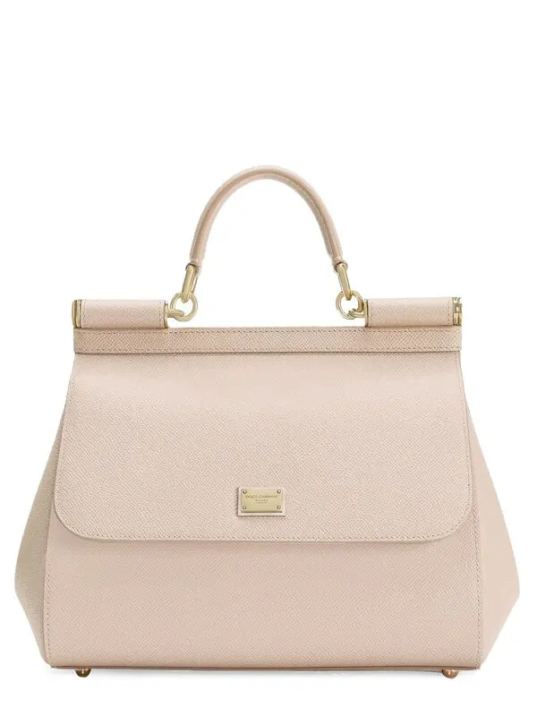 Dolce & Gabbana Sicily Large Handbag - Nude