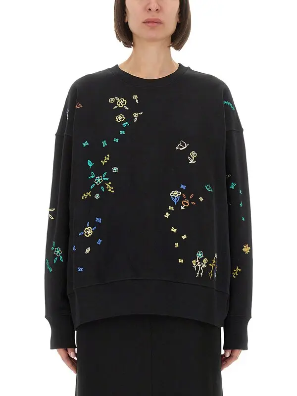 Paul Smith Floral Embroidered Sweatshirt - Black