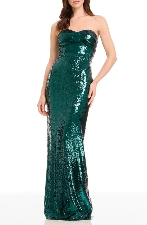 Dress The Population Vada Sequin Strapless Gown