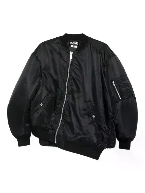 BLACK COMME des GARCONS MA-1切り替えジャケット Buy Comme Des Garçons Ma-1 Asymmetric Bomber Jacket - Black At 52