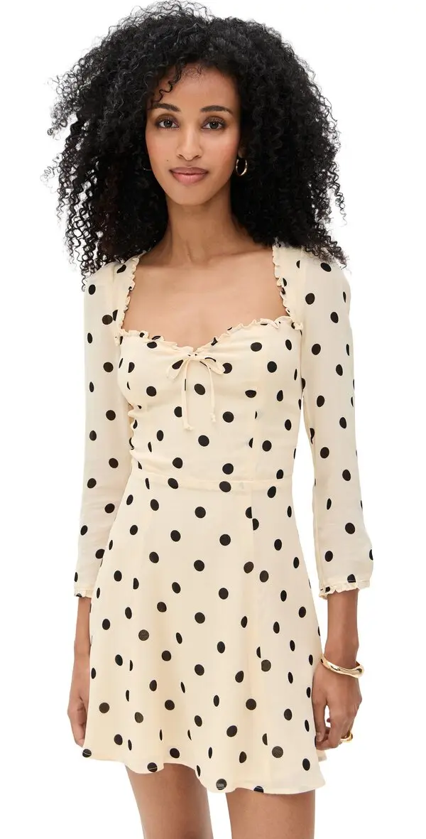 REFORMATION Remi Mini Dress - Sundae Dot
