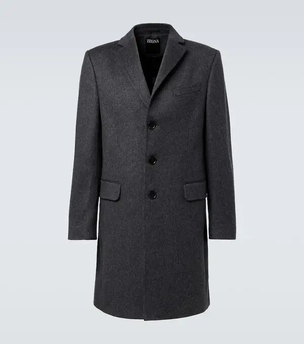 Zegna Wool And Cashmere-blend Coat - Grey