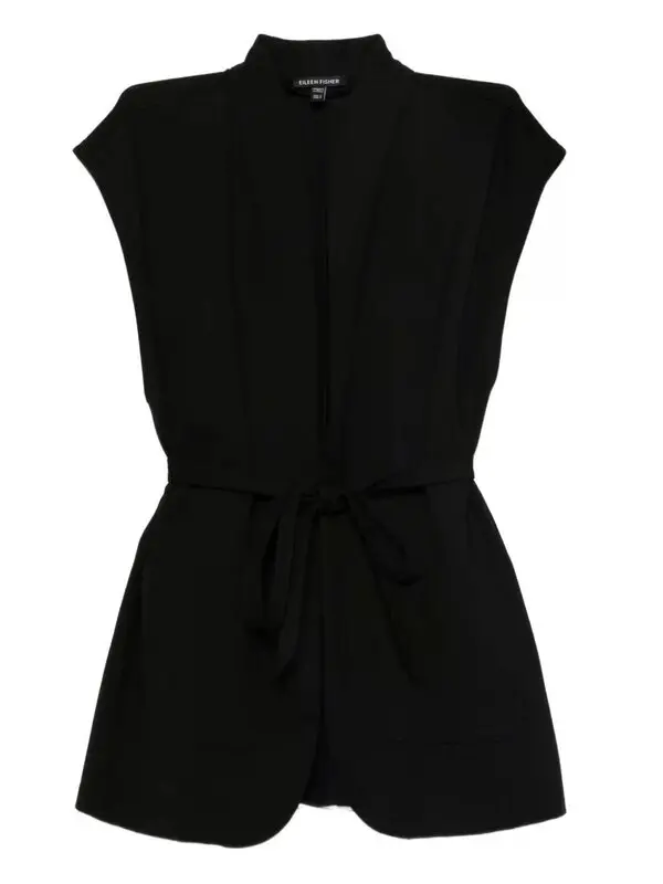 Eileen Fisher Flex Ponte Gilet - Black
