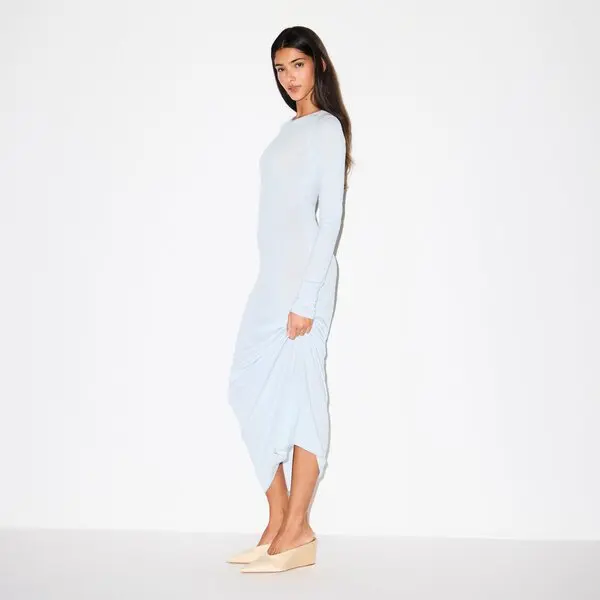 SKIMS Featherweight Cashmere Long Dress - Pearl