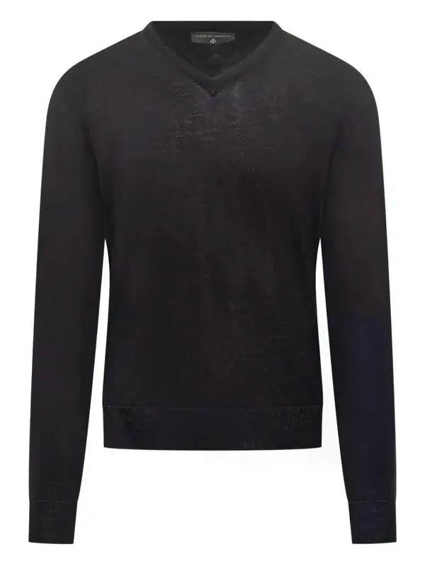 FILIPPO DE LAURENTIIS V-neck Sweater - Blue
