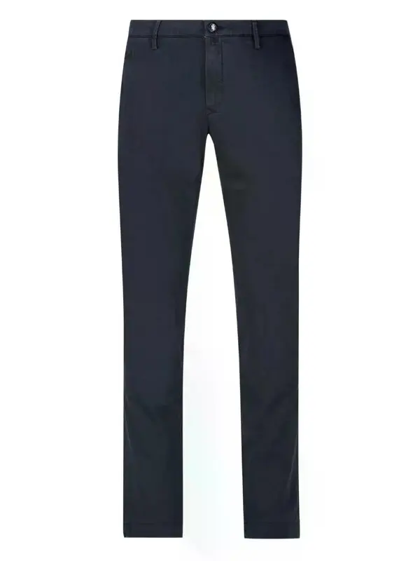 Jacob Cohen Logo-patch Buttoned Trousers - Blue
