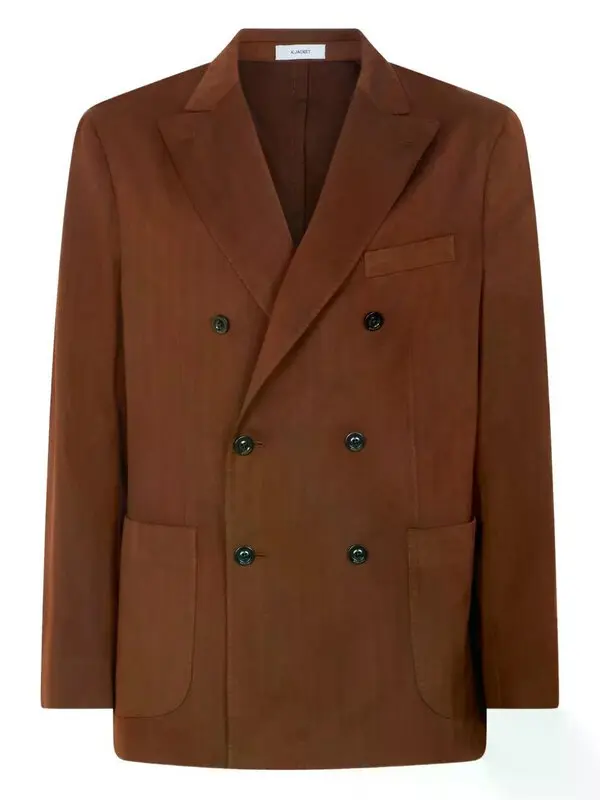 Boglioli Double-breasted Herringbone Blazer