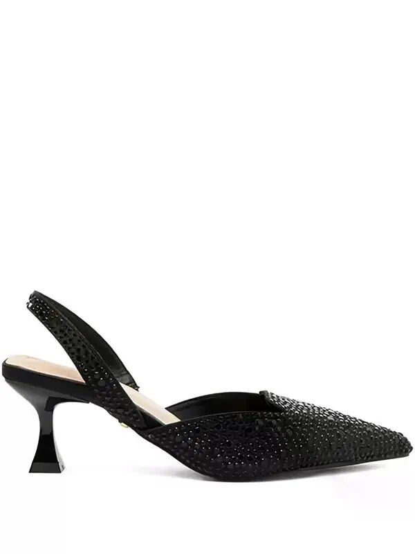 TWENTY FOURHAITCH Pointed Toe Slingback Pumps - Black