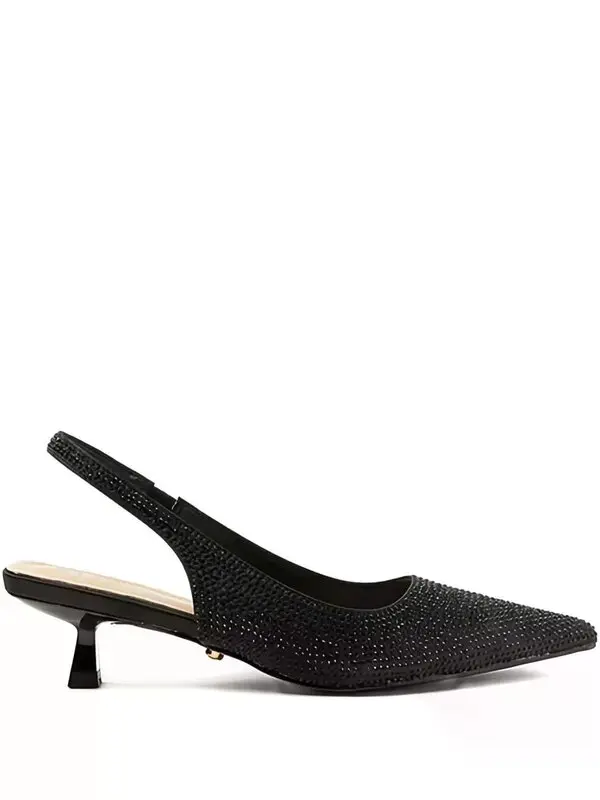 TWENTY FOURHAITCH Embellished Slingback Pumps - Black