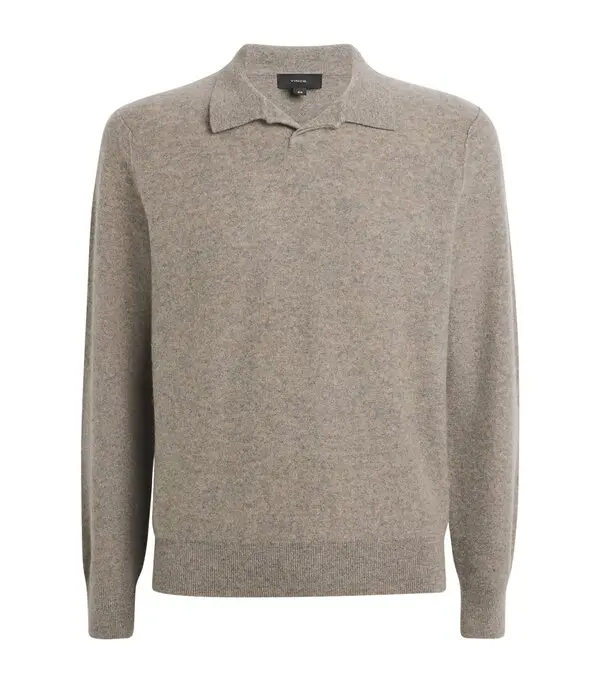 Vince Cashmere Polo Sweater - Beige