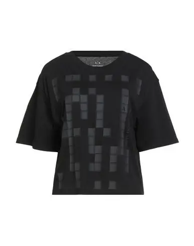Armani Exchange Printed Cotton T-shirt - Black