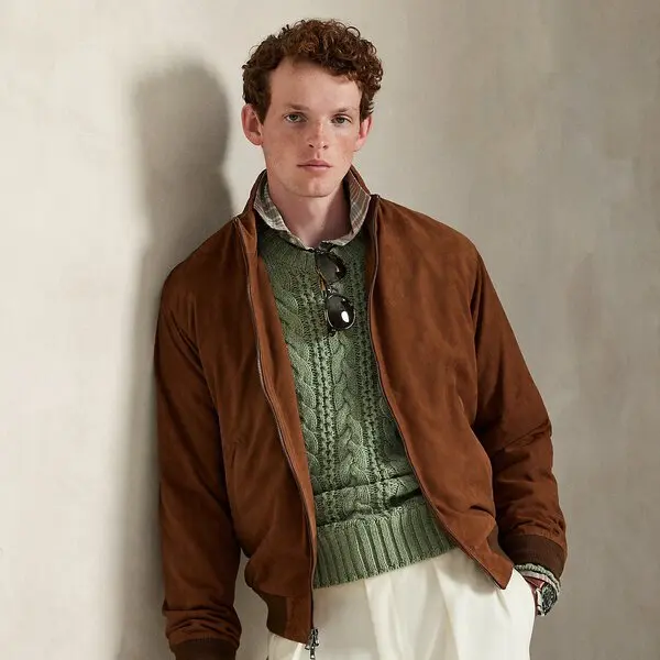 Ralph Lauren The Charleton Suede Jacket - Pale Russet
