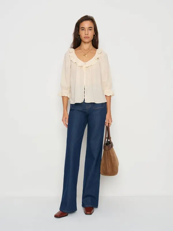 REFORMATION Mattea Top - Cream