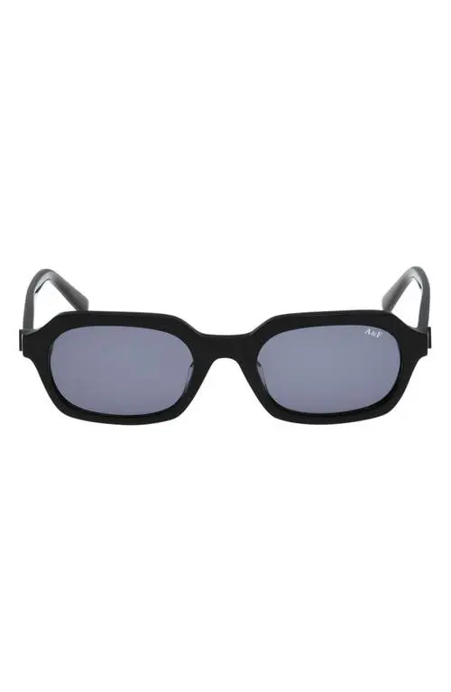 Abercrombie 50mm Oval Sunglasses - Shiny Black /smoke