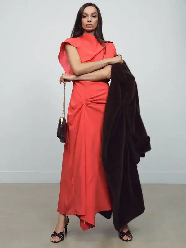 strapless open back dress Petite Studio's Lorraine Summer Dress in Red Floral main image 0