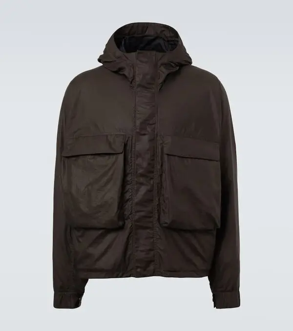 LEMAIRE Hooded Bomber Jacket - Brown