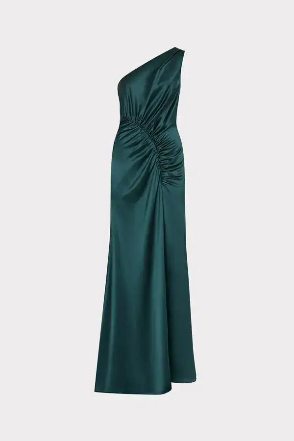 milly emerald green dress Juni Printed Poplin Dress in Green/White main image 0