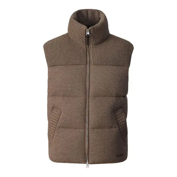 Mackage Braxton Cashmere Wool Blend Vest - Coffee